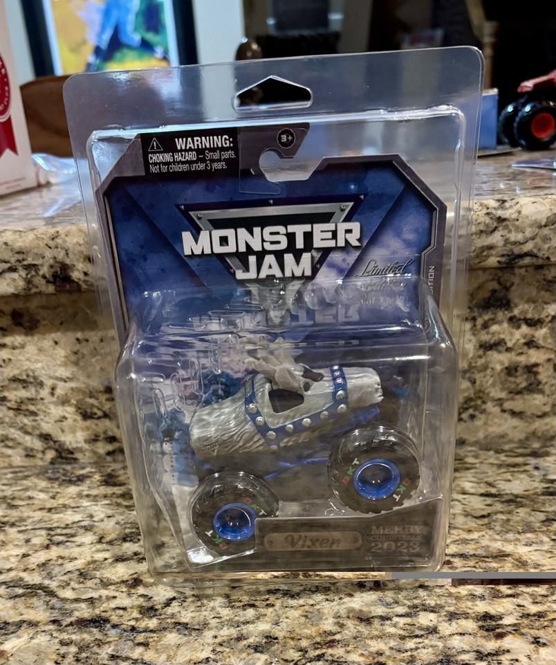 2023 Spin Master Limited Edition Monster Jam Merry Christmas VIXEN Truck NIB | eBay