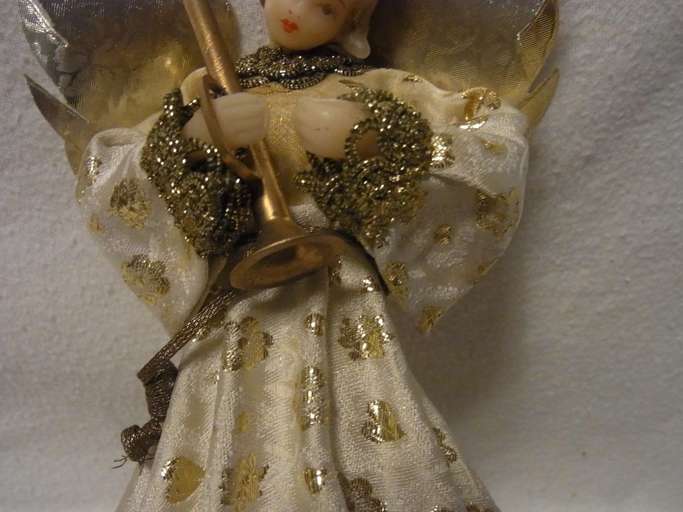 Nuremberg Christ Child Wax Angel Christmas Tree Topper Vintage German # ...