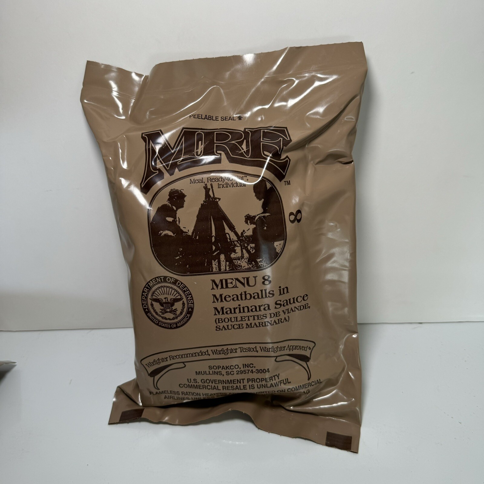 INDIVIDUAL MEALS, MRE, Menu 8 - Meatballs In Marinara Sauce, Military ...