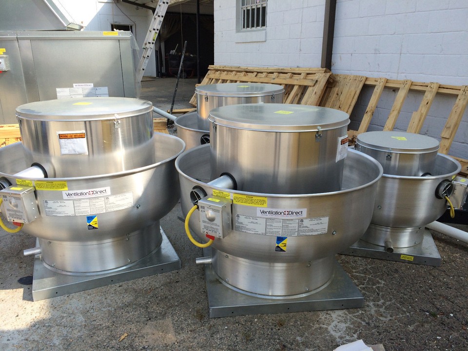 Commercial Restaurant Kitchen Exhaust Fan - 1000-1500 CFM with Speed ...