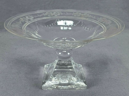 Early 20th Century American ABP Intaglio Engraved Floral & Swags Glass ...