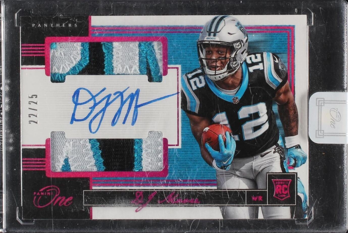2018 Panini One - Rookie Dual Patch Autographs D.J. Moore #57 Red /25 ...