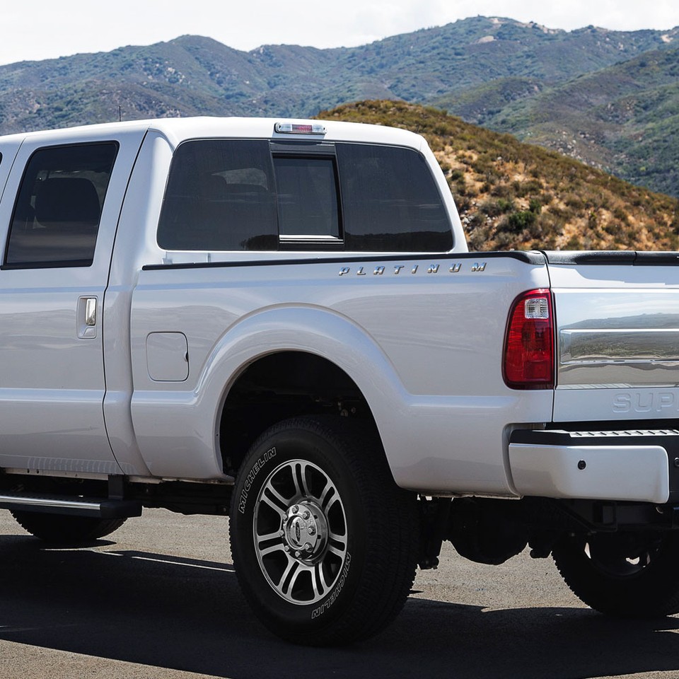 Fits F-150 F-250 F-350 SUPER DUTY PLATINUM Bed side Chrome Emblem Decal ...