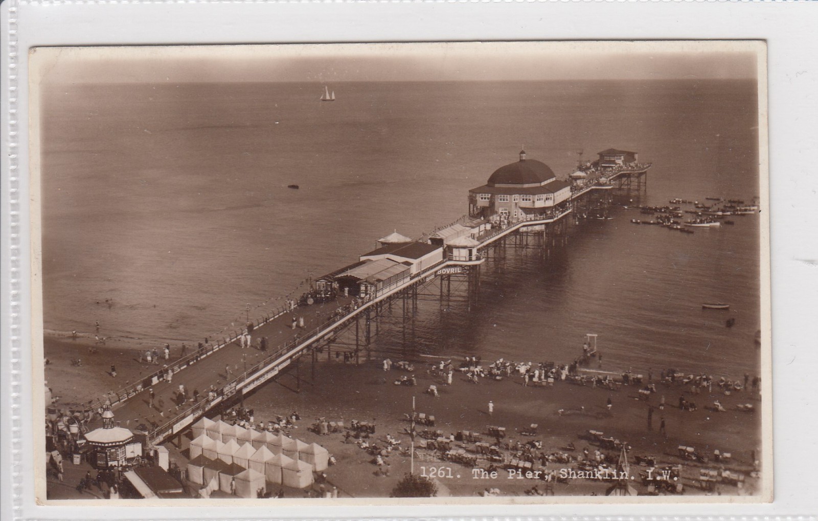 POSTCARD THE PIER, SHANKLIN, ISLE OF WIGHT. PIER WAS DESTROYED IN 1987 ...