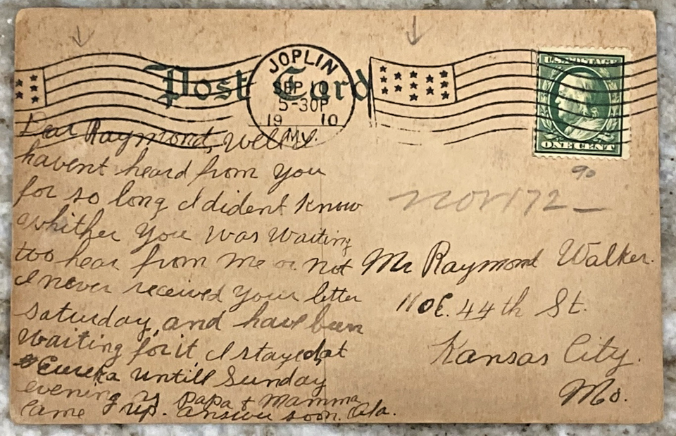 Boat Landing Lake Side Joplin Missouri C.U. Williams 1910 DB Postcard B655 | eBay