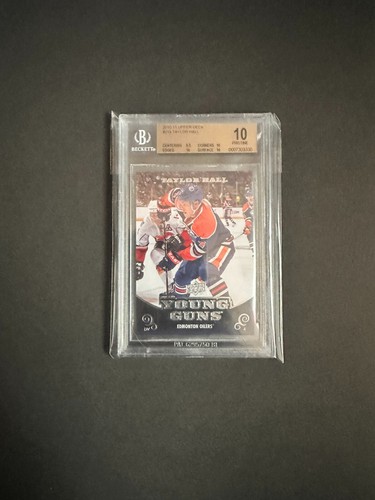 2010-11 UPPER DECK TAYLOR HALL ROOKIE YOUNG GUNS #219 BGS 10 PRISTINE ...
