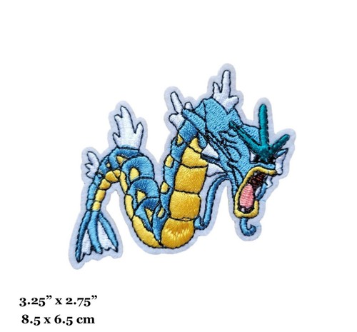 Gyarados Water Flying Type Pokemon Embroidered Iron On Patch | eBay