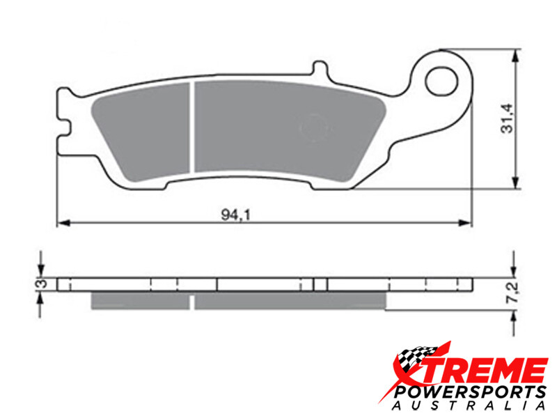 Motor Tech Yamaha Yz125 2008 2018 Semi Metallic Front Brake Pad Fa450