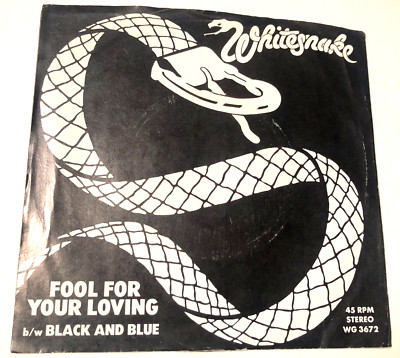 Whitesnake 7" 45 Record & Picture Sleeve Wl promo Fool For Your Loving ...