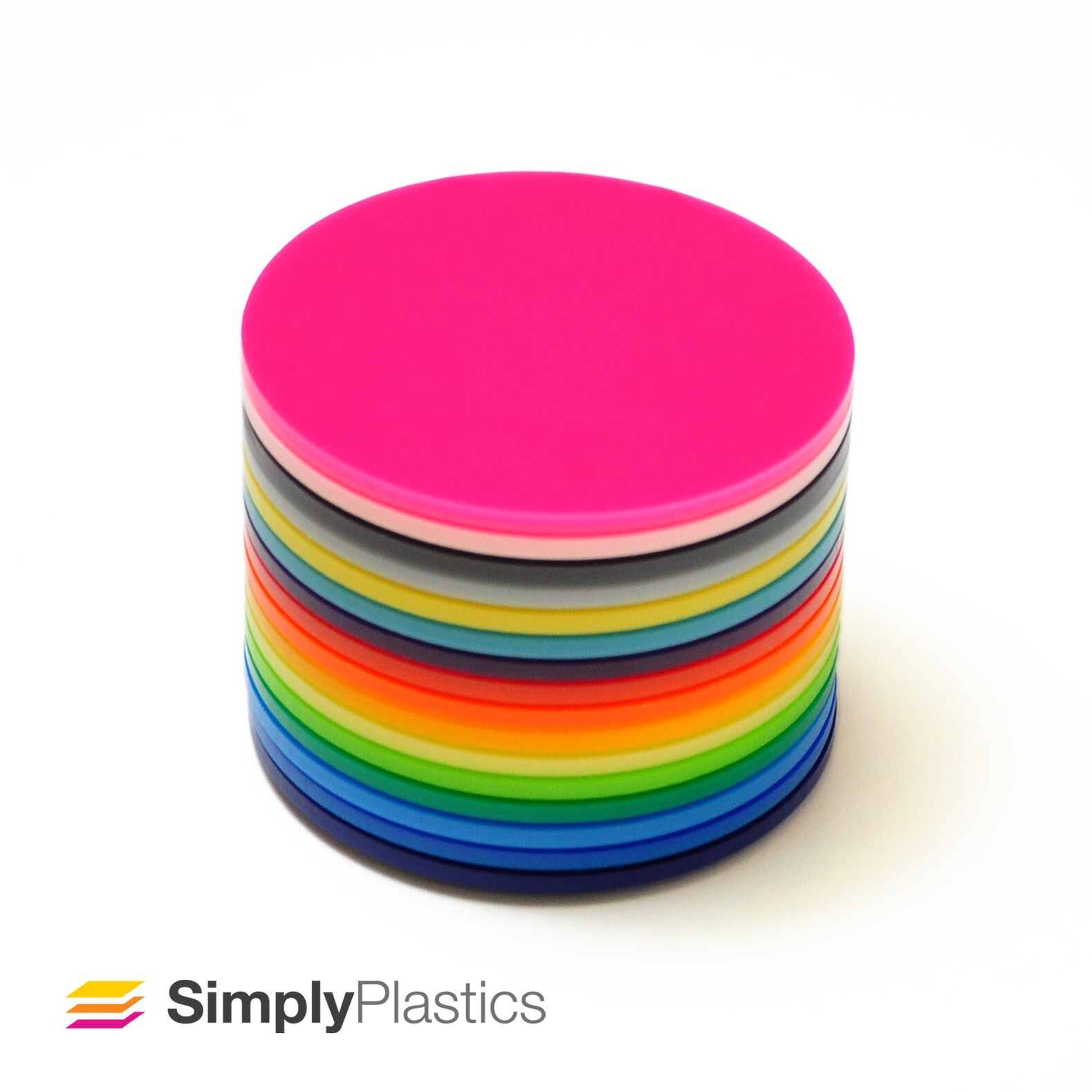 3mm Perspex® Laser Cut Coloured Acrylic Plastic Disc Circle / Various ...