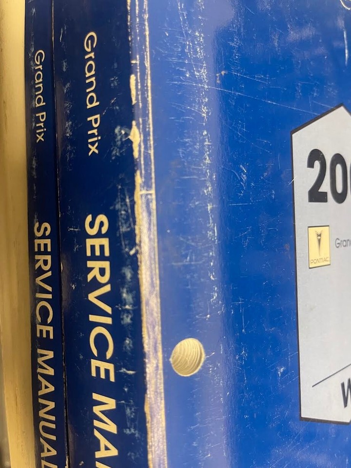 2001 Pontiac Grand Prix Service Shop Repair Workshop Manual INCOMPLETE ...