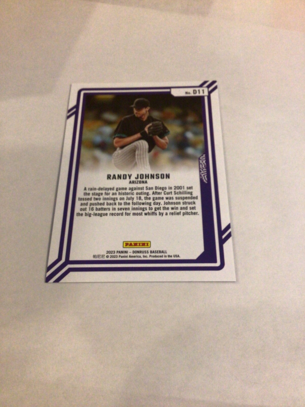 2023 Donruss Baseball Randy Johnson Dominators #D11 Vector Nice | eBay