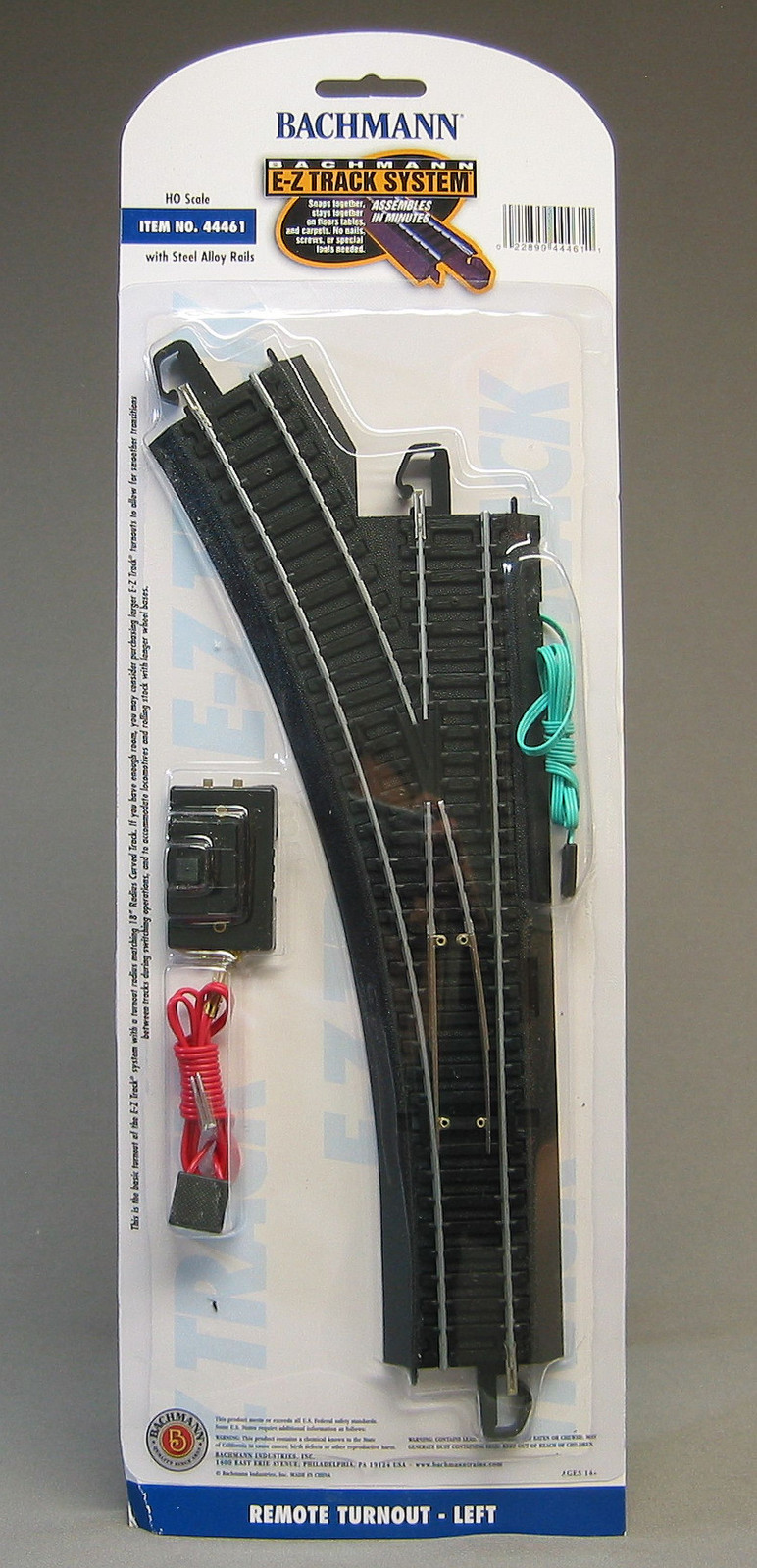 BACHMANN E-Z TRACK HO REMOTE LEFT HAND SWITCH steel roadbed turnout ...