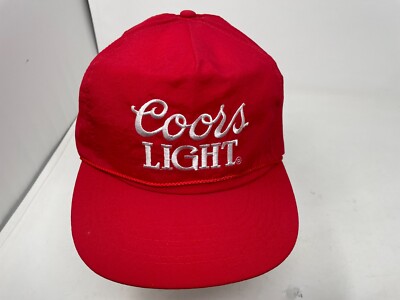 Coors Light Vintage Trucker Hat Red With Cords Snapbacks Nylon | eBay