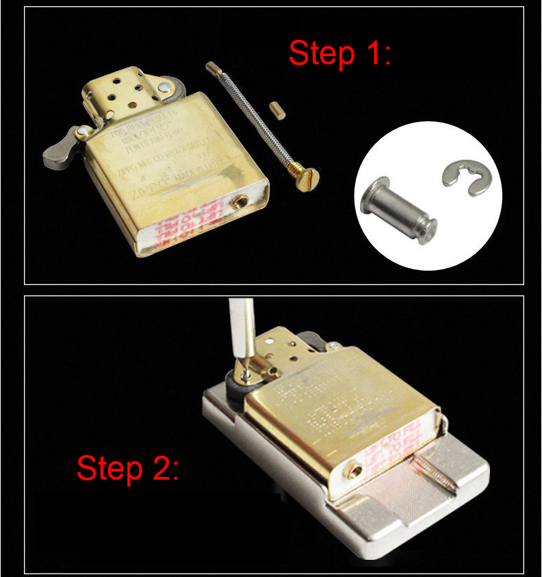1 Set Lighter Repair Part flint screw spring & base and flint wheel ...