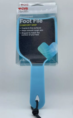 CVS Health Contoured Foot File, Color - Sky Blue, 1-Ct, 1-Size Fits All ...