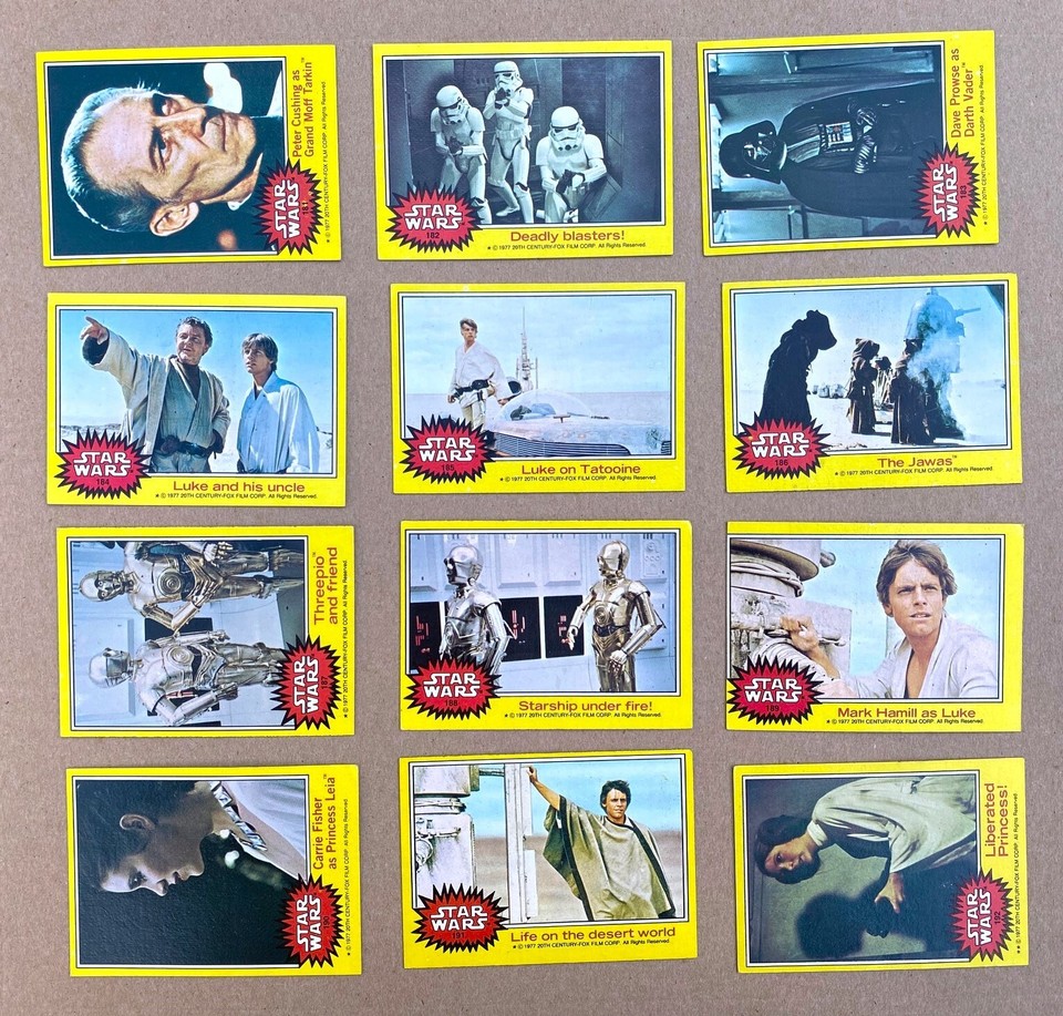 Star Wars Trading Cards 1977 Yellow Series - Complete Set - Excellent ...
