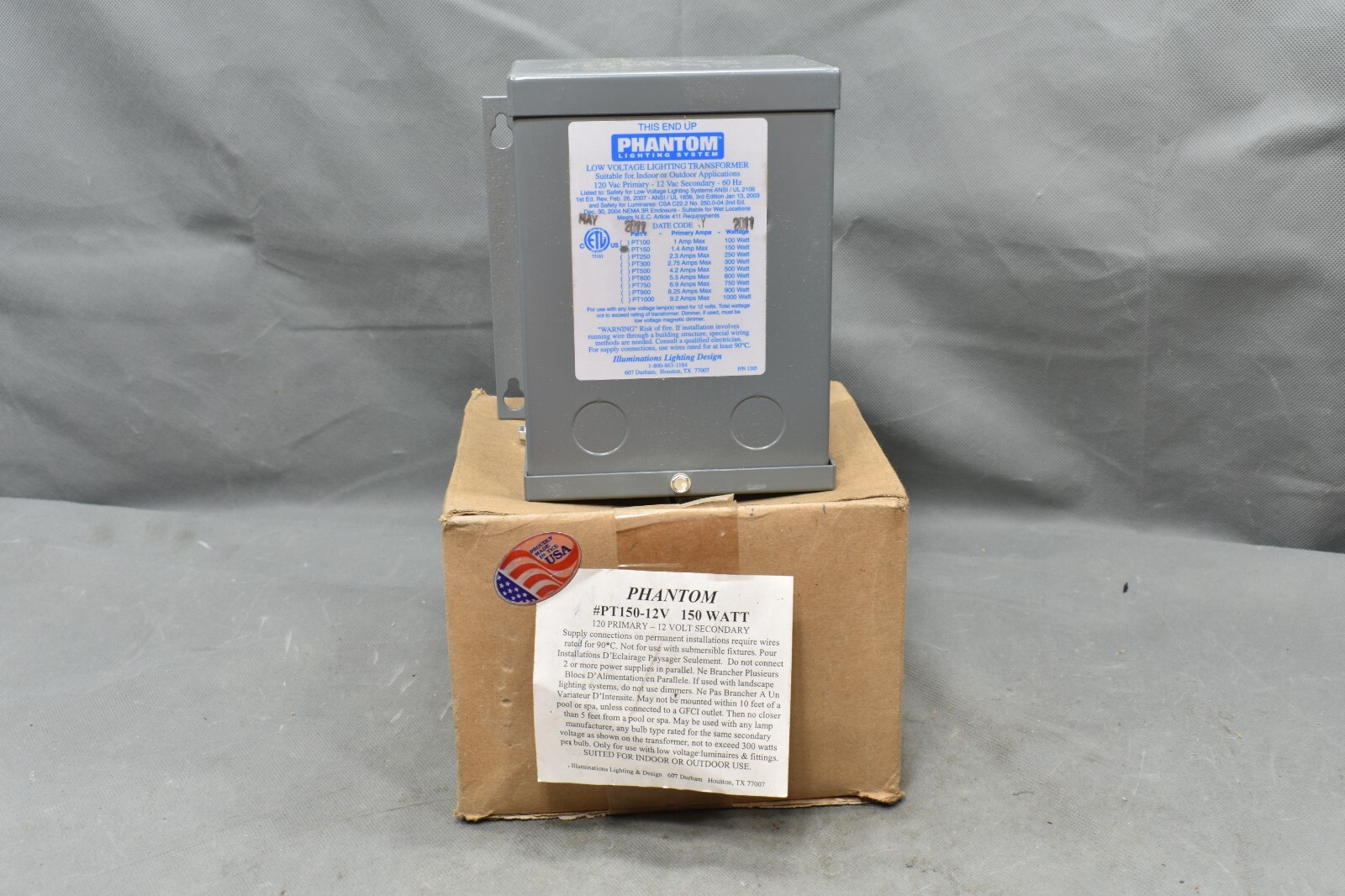Phantom Lighting PT150, Low Voltage Lighting Transformer, 1.4 A, 150 ...