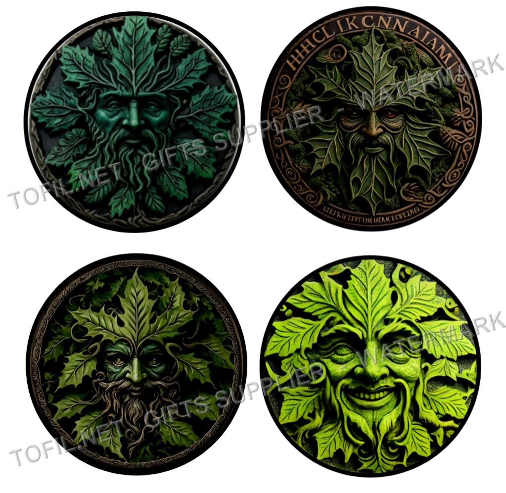 4x Green man pagan Holly King Wiccan Druid Vinyl Sticker Gift | eBay