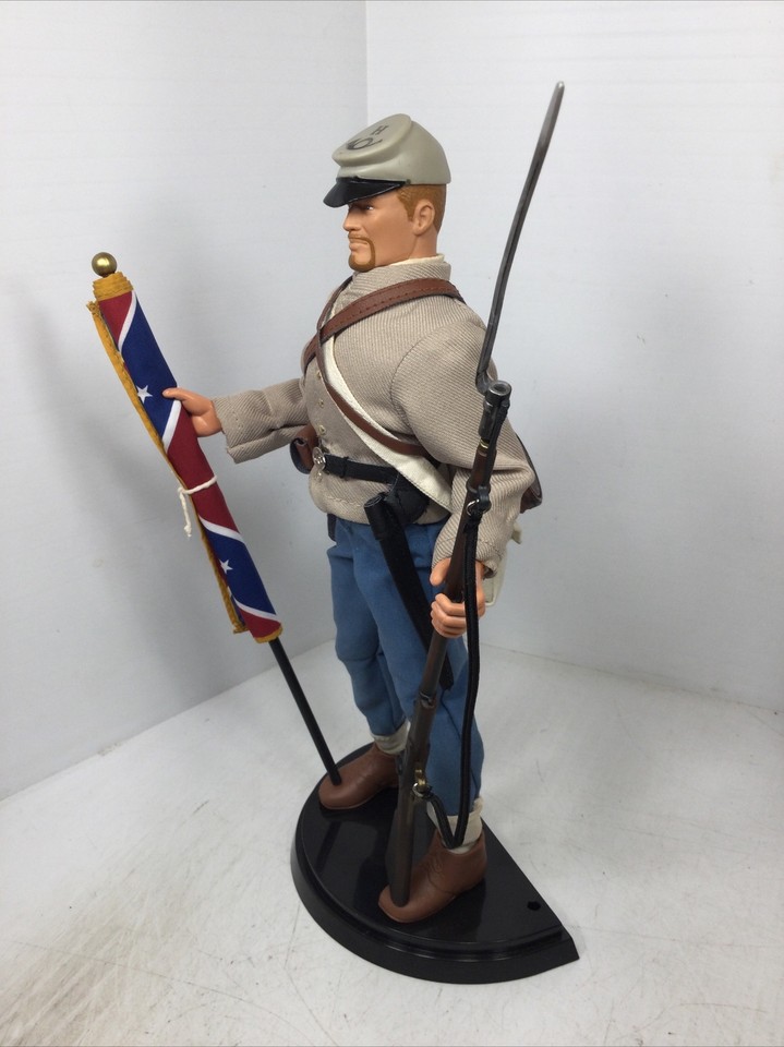 1/6 HASBRO GI JOE CSA INFANTRYMAN “JOHNNY REB” US CIVIL WAR INF. + FLAG ...