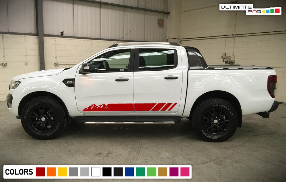 Mountain decal for Ford RANGER Sticker Lariat XL XLT 4X4 Stripes design ...