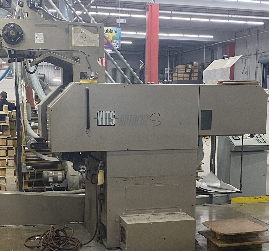 VITS Rotocut Sheeter from a Mitsubishi Diamond 8 23" cutoff web press ...