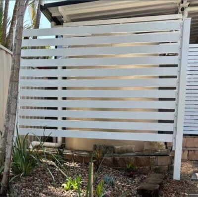 Privacy SLAT Screens Carport and Alfresco Black White Monument - 8 ...