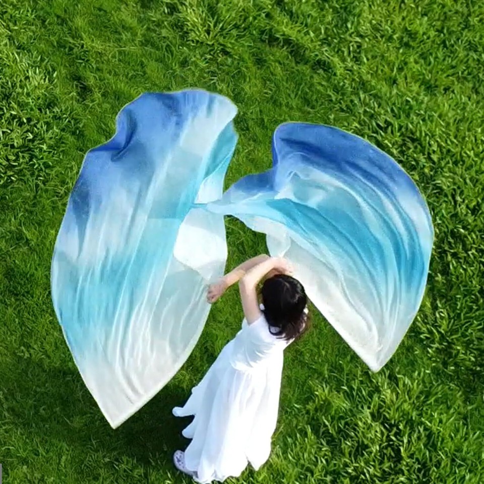 2 Pack Worship Flags Color Guard Veil Praise Dance Flags Festival Dance ...