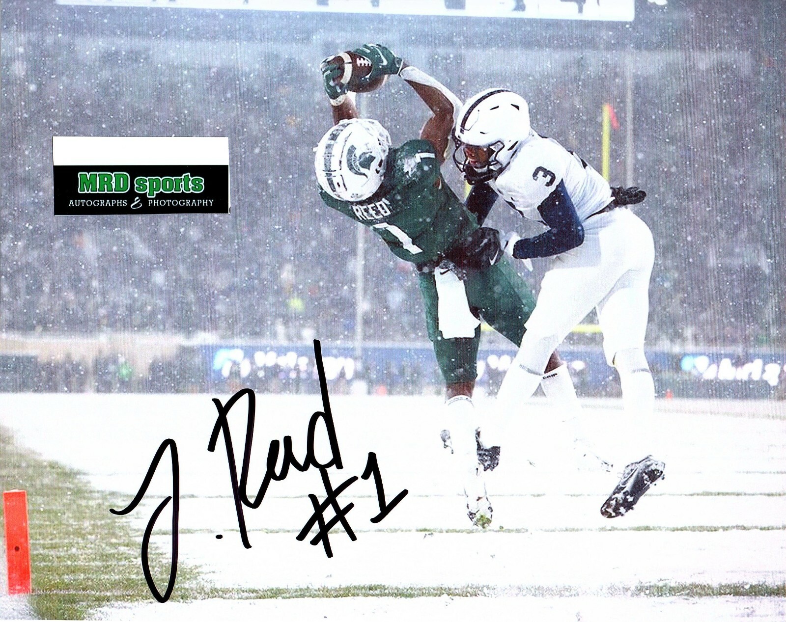 Jayden Reed Michigan State reprinted autograph signed 8X10 Photo SNOW ...
