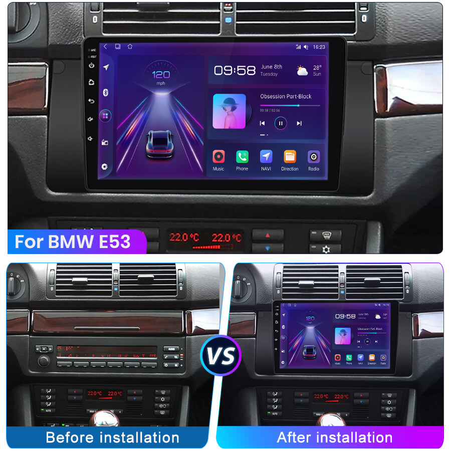 For BMW E38 E39 E53 X5 Carplay Android 13.0 Car Stereo Radio BT GPS ...