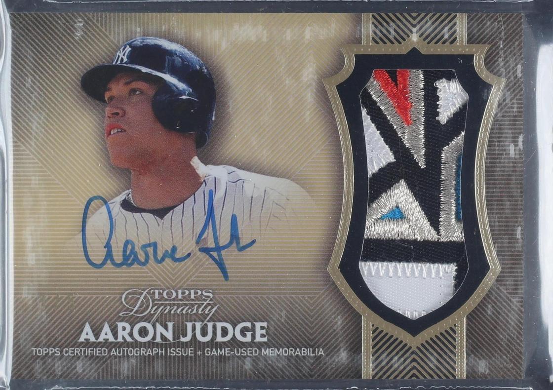 2017 Topps Dynasty - Autograph Patches Aaron Judge #AP-AA2 Gold /5 (AU ...