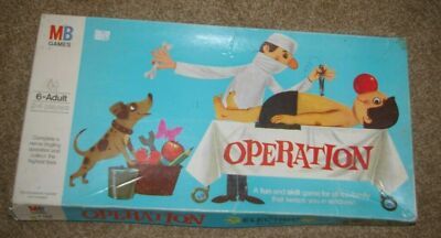 Operation Board Game By MB Games 1976 - 1st Edition - Game Pieces ...