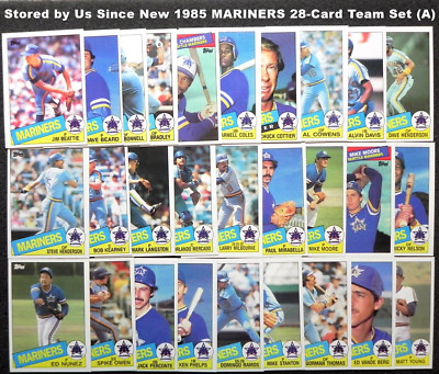 Seattle Mariners 1985 Topps 28-Card Team Exact Set (A) _ Stored Since ...