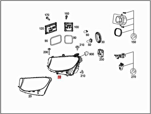 Genuine MERCEDES C253 X253 GLC X253 Coupe C253 Lamp unit 2538202061 | eBay