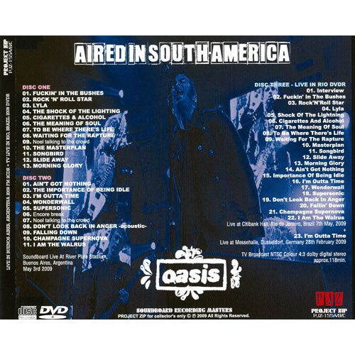 OASIS - AIRED IN SOUTH AMERICA (2CD+DVD) | eBay