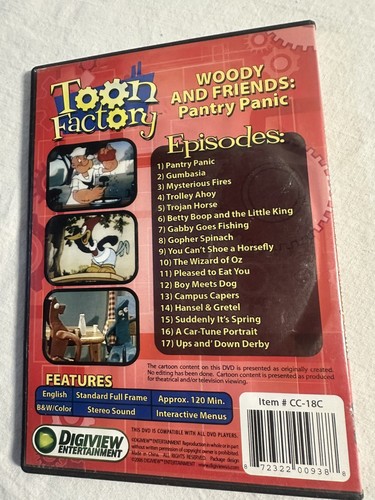 Toon Factory WOODY AND FRIENDS PANTRY PANIC DVD | eBay
