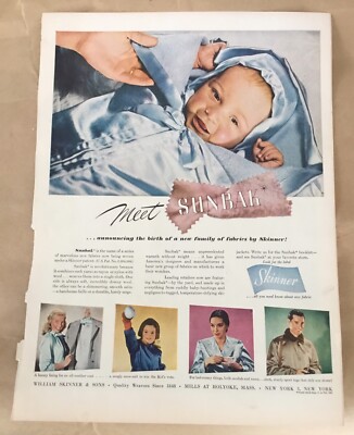 Sunbak by Skinner baby sleepers print ad 1947 vintage retro illus. art ...
