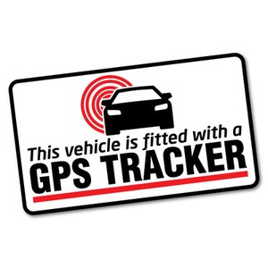 GPS Tracker Fitted Warning Sticker Decal Safety Sign Car Vinyl #6601EN ...