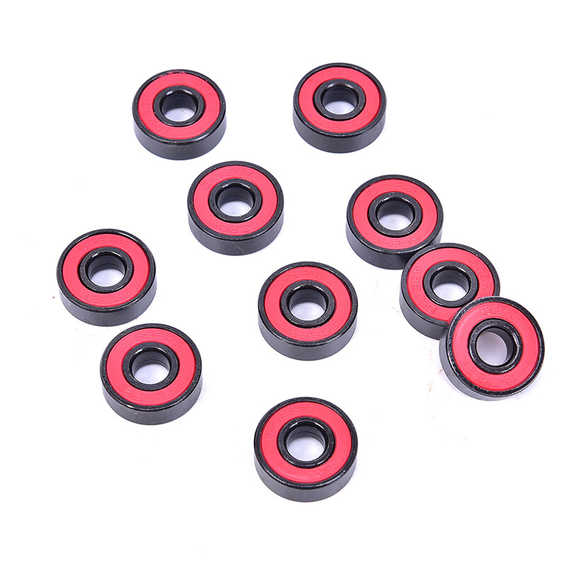 10Pcs/set 608 2RS Bearing Deep Groove Steel Sealed Ball Bearings 608RS ...
