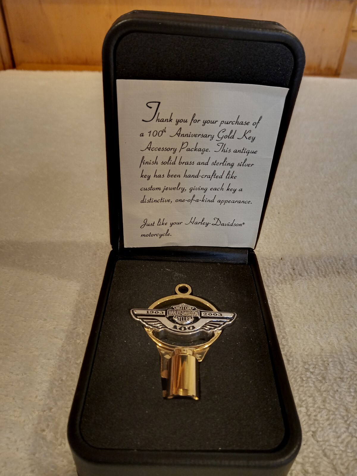 Harley Davidson 100th Anniversary Gold Key | eBay