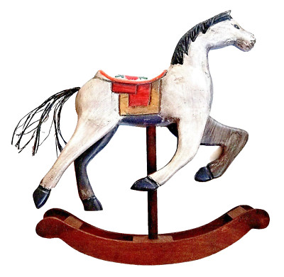 Wooden Swing Horse Toy Decoration 38 cm | eBay