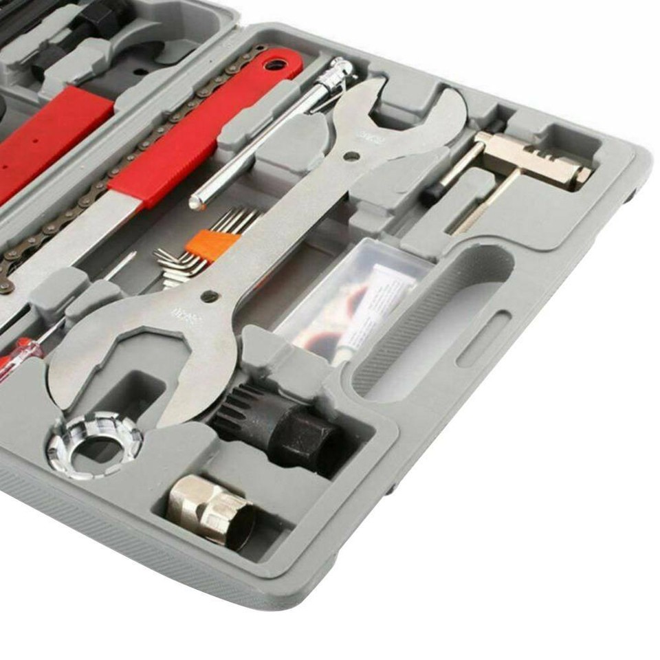44PCS Complete Bike Bicycle Repair Tools Tool Kit Set Home Mechanic ...