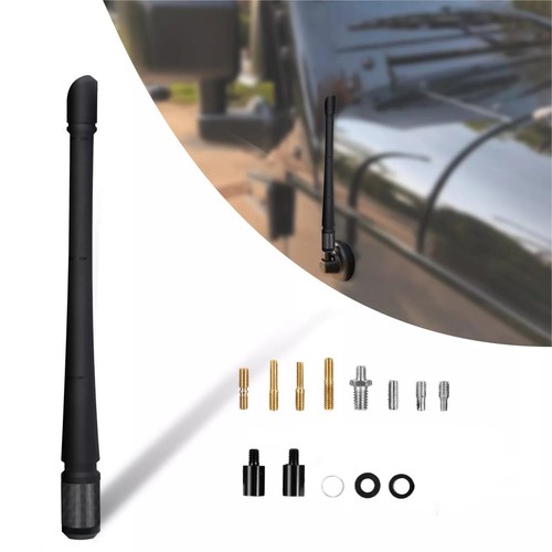 7''Car AM/FM Radio Signals Aerial Screws Antenna Aluminum Carbon Fiber ...