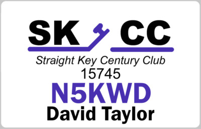 Customized Name Badge, Straight Key Century Club | eBay