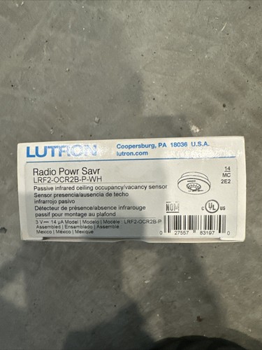 Lutron LRF2-OCR2B-P-WH Ceiling Occupancy Light Sensor Radio Powr Savr ...