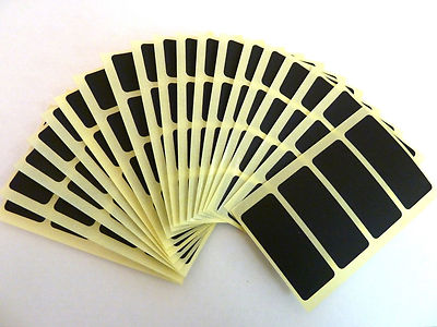 50x20mm Gloss Black Rectangle Colour Code Stickers Self-Adhesive Labels ...