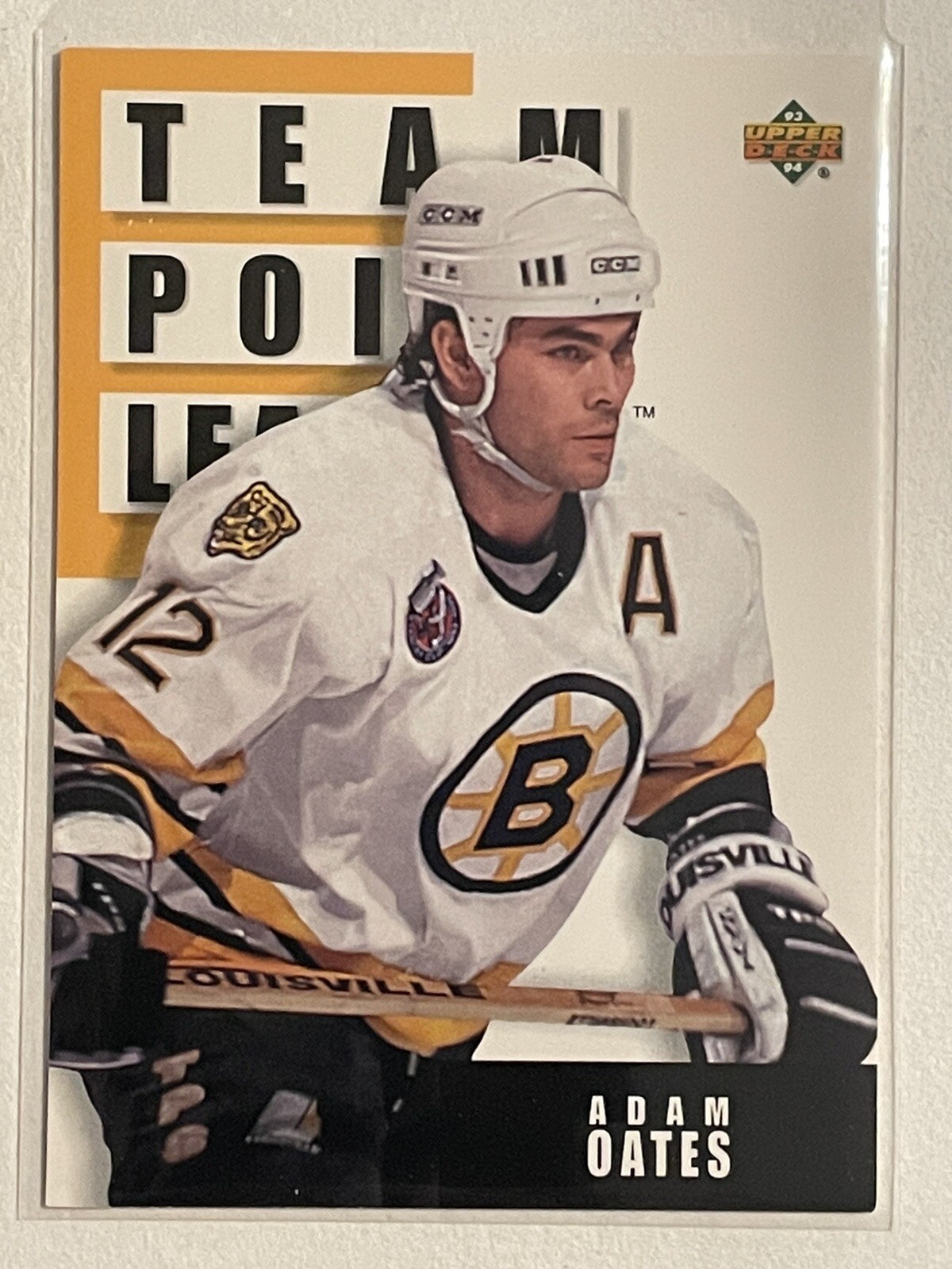 1993-94 Upper Deck #286 Adam Oates Boston Bruins - Team Point Leader | eBay