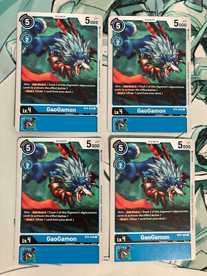 4x GaoGamon BT4-026 C (Playset) Digimon CCG | Great Legend Near Mint | eBay