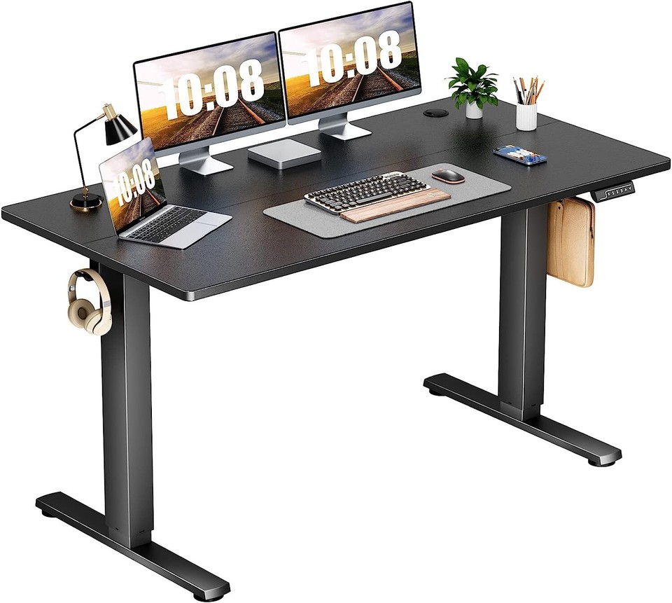 55"x24" Black Modern Height Adjustable Electric Standing Desk Home ...