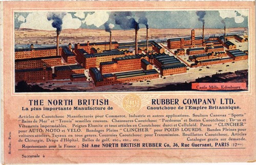 PC ADVERTISEMENT NORTH BRITISH RUBBER COMPANY EDINBOROUGH SCOTLAND ...